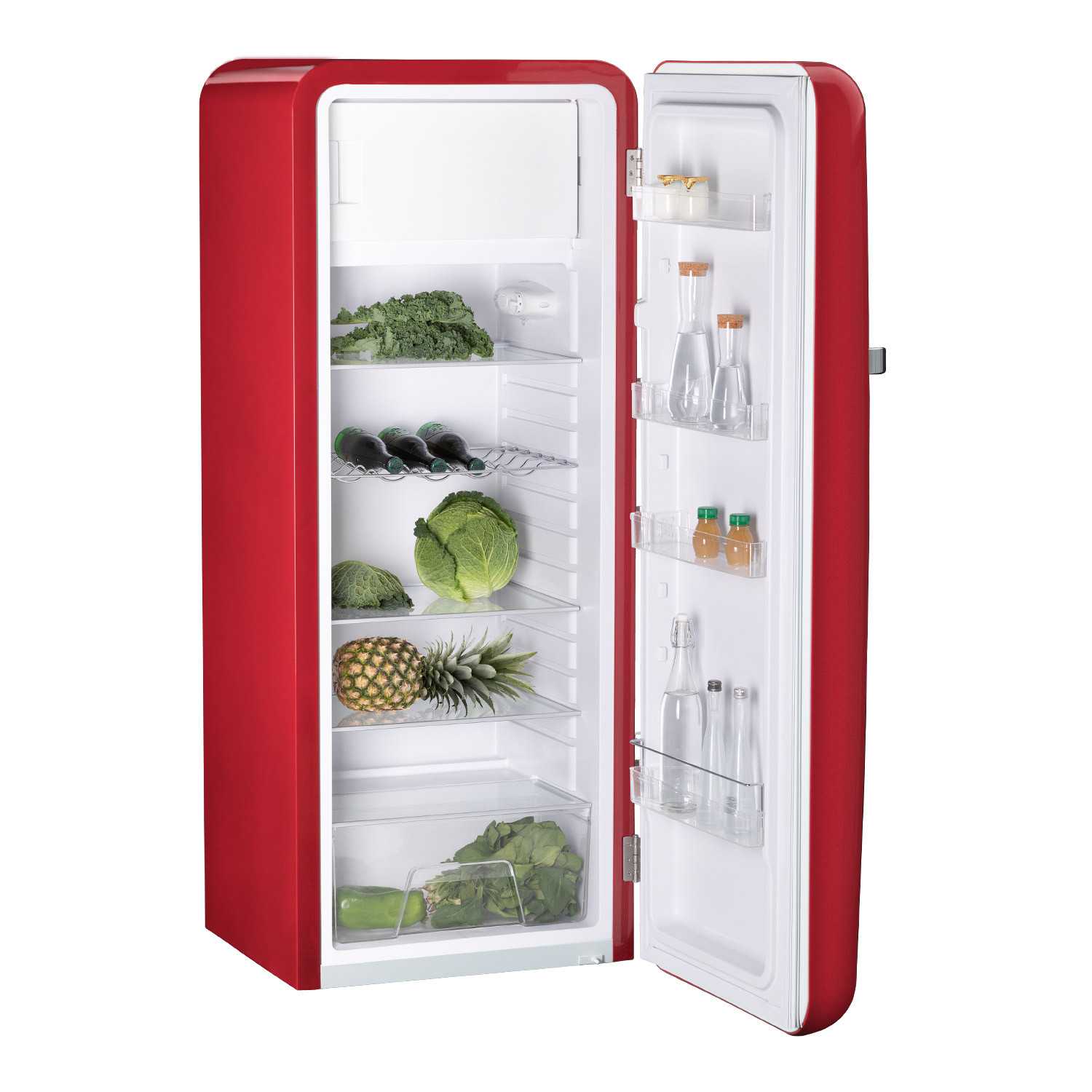 RETRO KOELKAST 150 ROOD - Koelkast - IKOHS