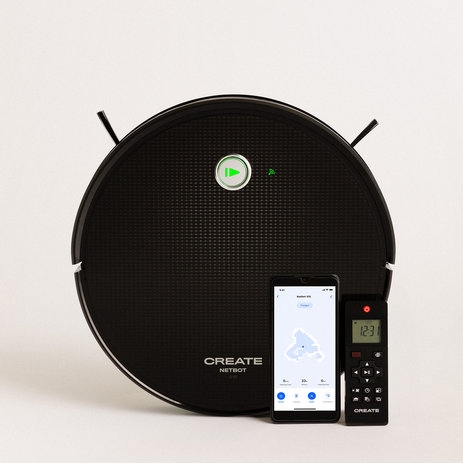 NETBOT S15 2.0 - Robô Aspirador NOVO APP - 1500 Pa - Create Ikohs